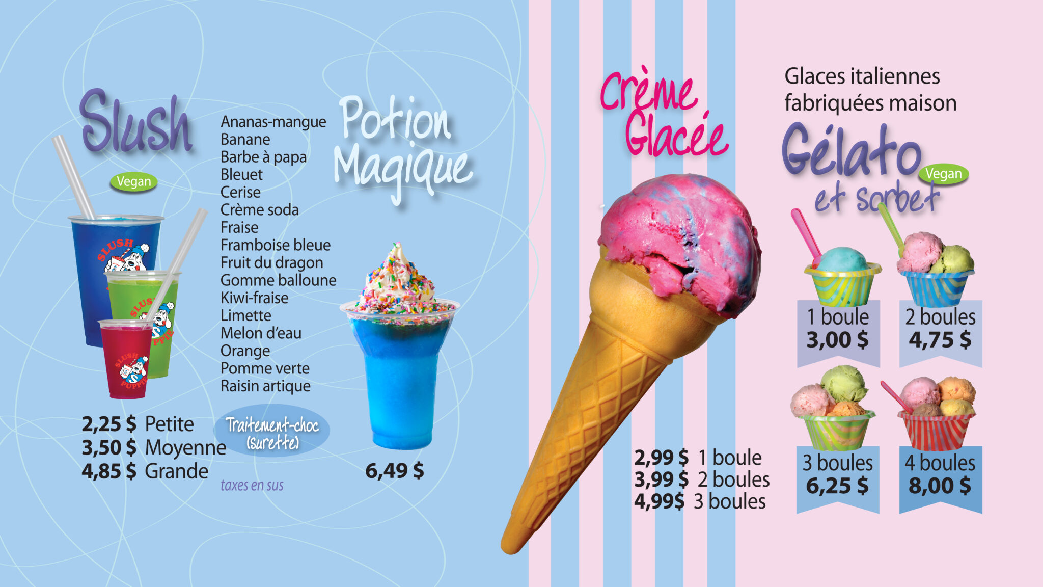 Menu Crèmerie